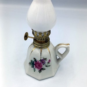 Vintage Mini Oil Lamp, Ceramic Mini Oil Lamp, Mini Oil Lamp, Retro Oil ...