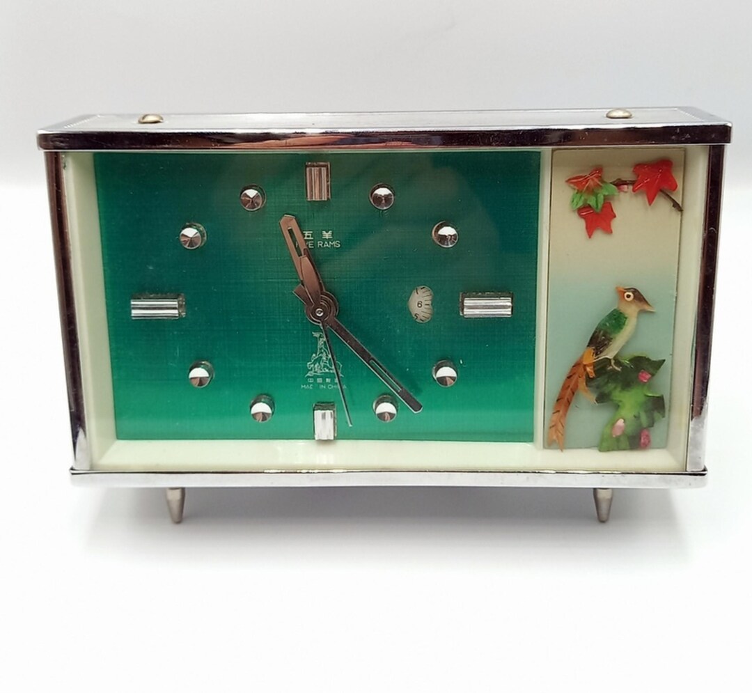 Vintage Five Rams Wind-up Table Clock - Chinese Alarm Clock - Etsy