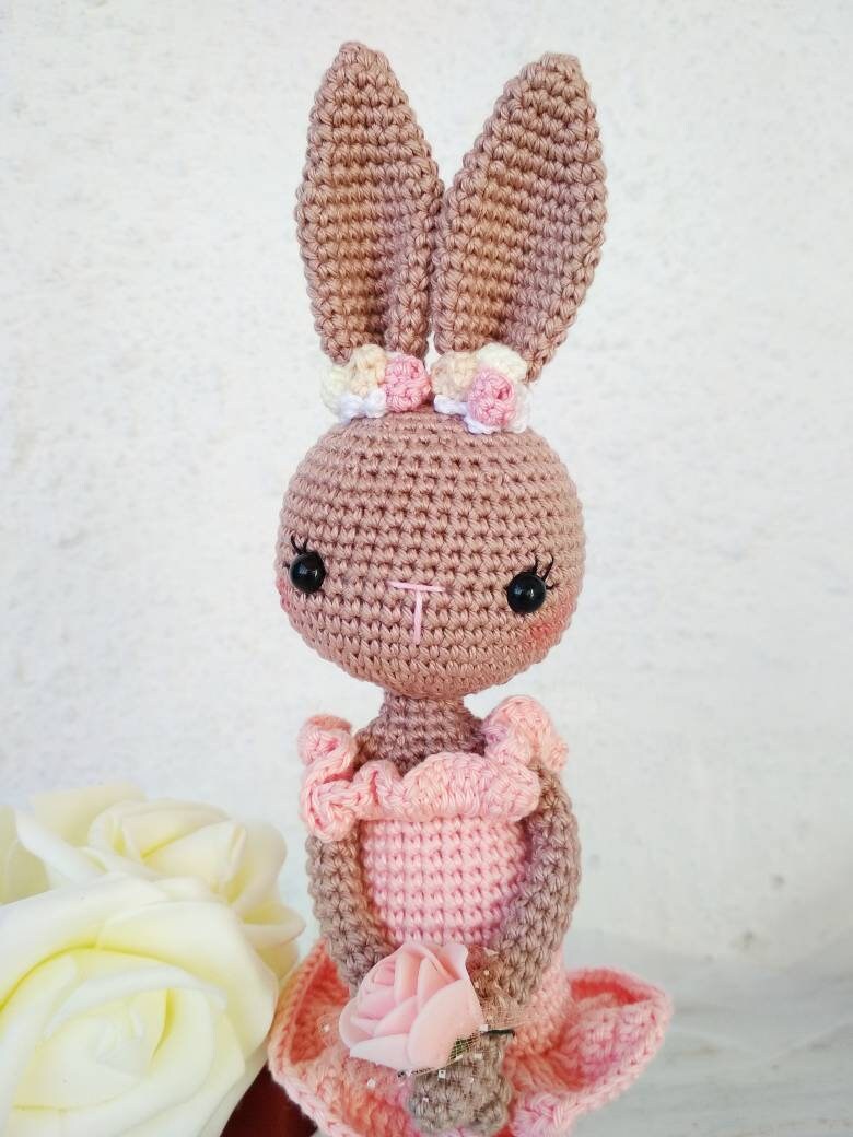 Rabbit Ballerina Pink Crochet Bunny Bunny Rabbits Daddy Girl | Etsy