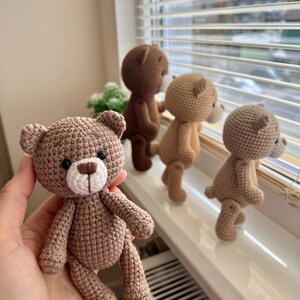 First Teddy Bear Crochet Toy Set, Personalized Stuffed Teddy Bear Baby ...