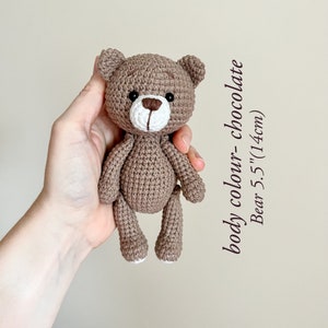 First Teddy Bear Crochet Toy Set, Personalized Stuffed Teddy Bear Baby ...