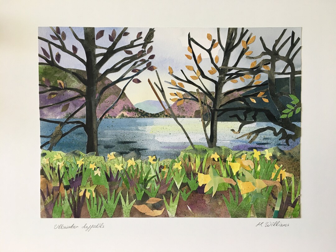 Ullswater Daffodils, Original Collage. - Etsy