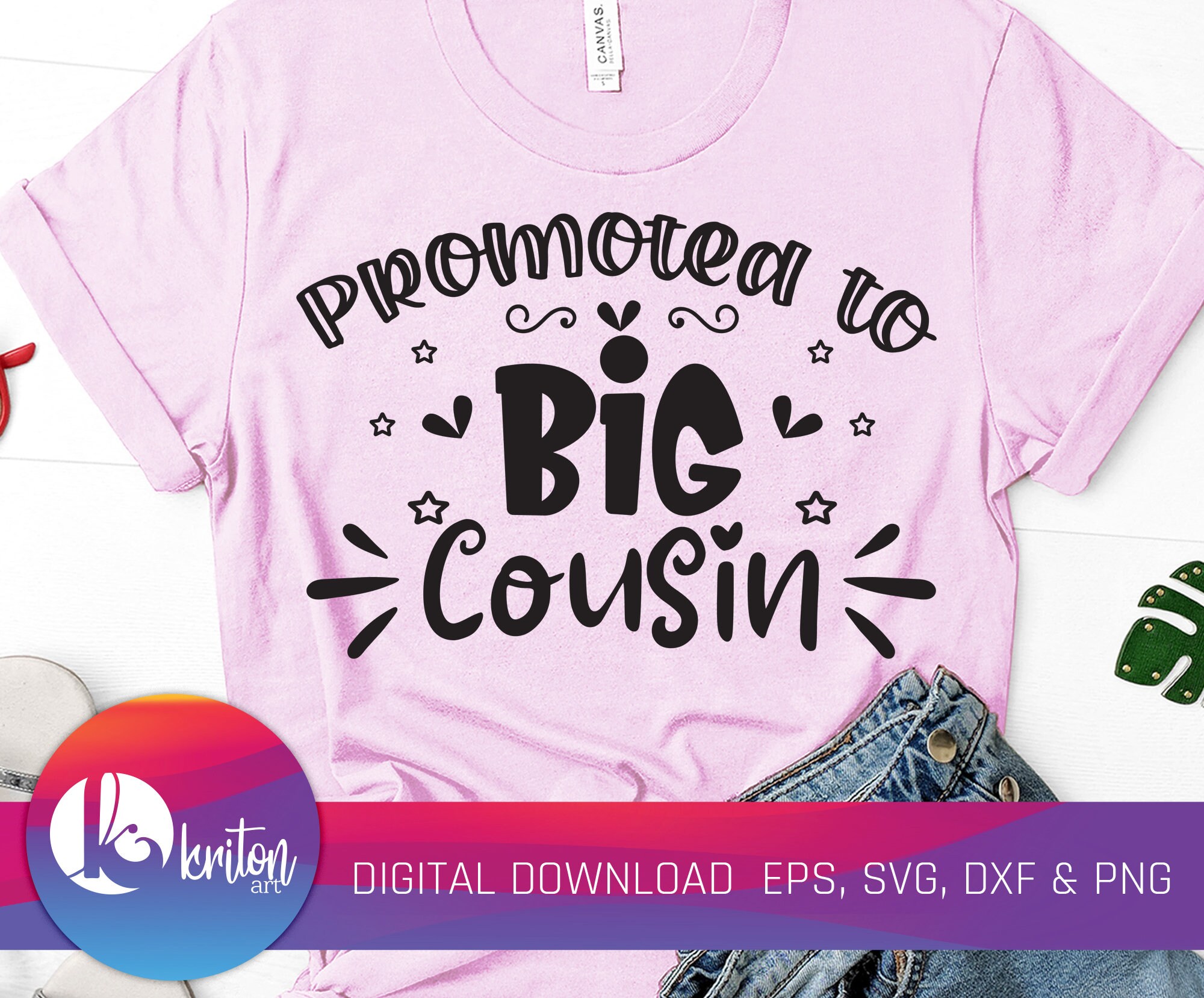 Promoted To Big Cousin Svg Cousin Crew Svg Cousin Svg Png Etsy