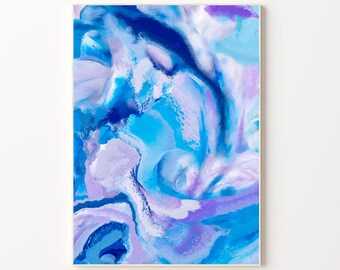 Purple and Blue Painting - Etsy