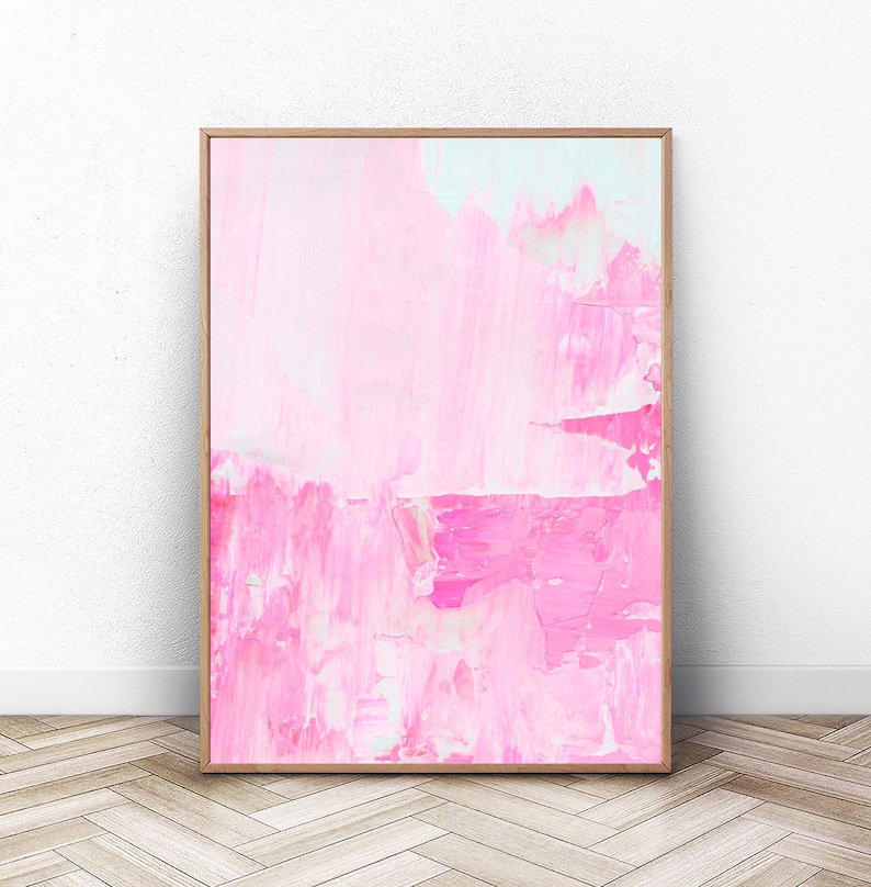 Light Pink Abstract Wall Art Pink Painting Pink Art Print - Etsy