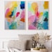 Bright Abstract Art Prints: Set of 2 Colorful Wall Decor (digital ...