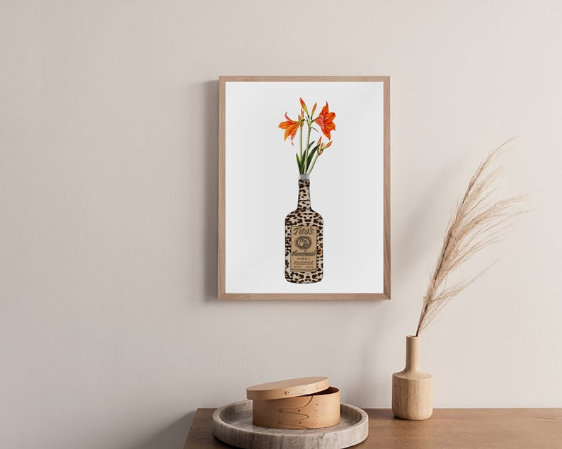 Tito's Print Titos Vodka Wall Art Bar Cart Decor - Etsy