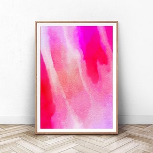 Pink and Purple Print | Neon Pink Poster | Purple and Pink Art | Set of ...
