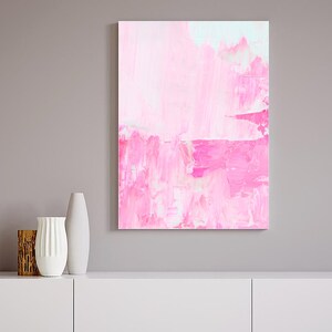 Light Pink Abstract Wall Art | Pink Painting | Pink Art Print | Pink ...
