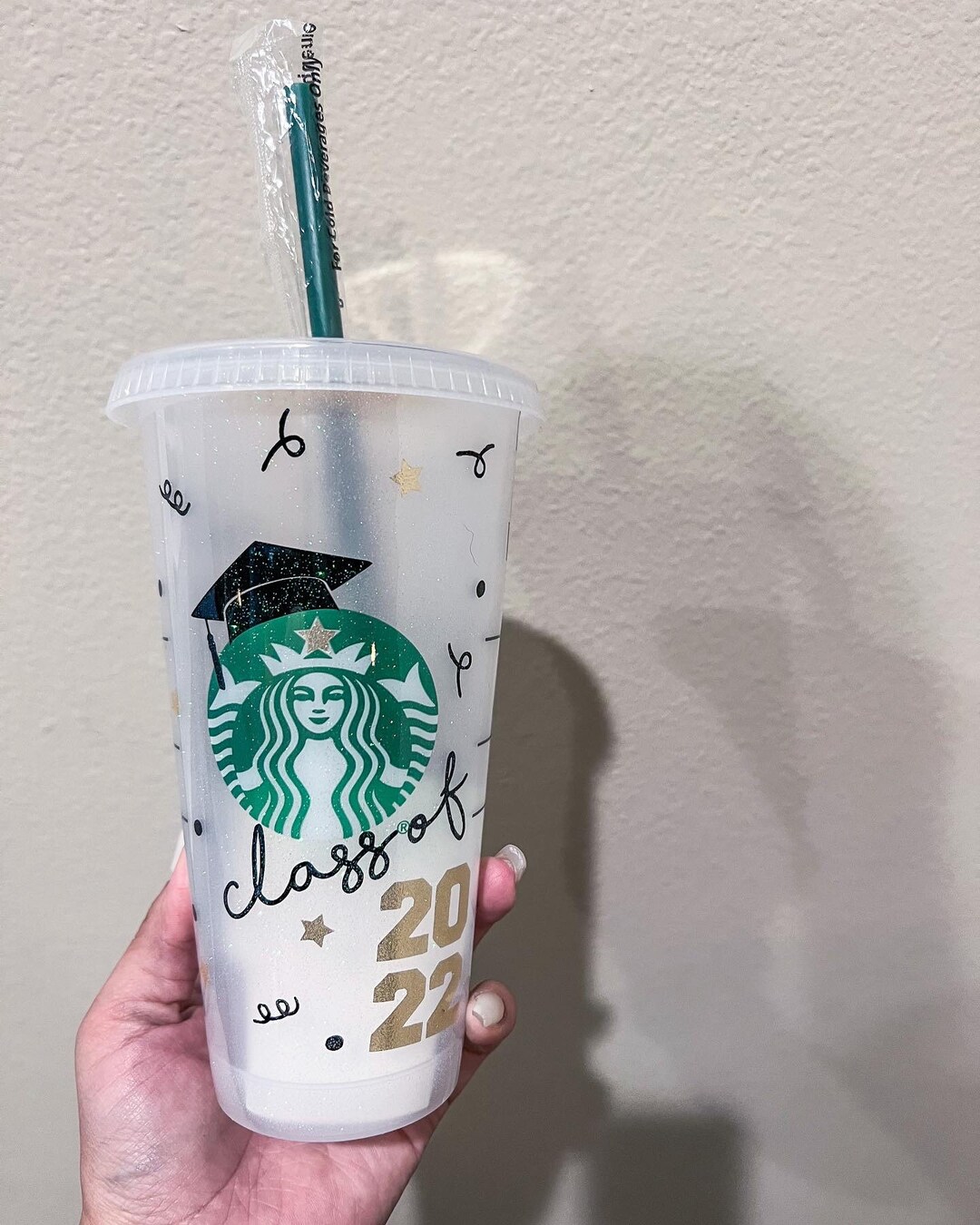 Graduation Epoxy Coated Starbucks Reusable Cup - Etsy