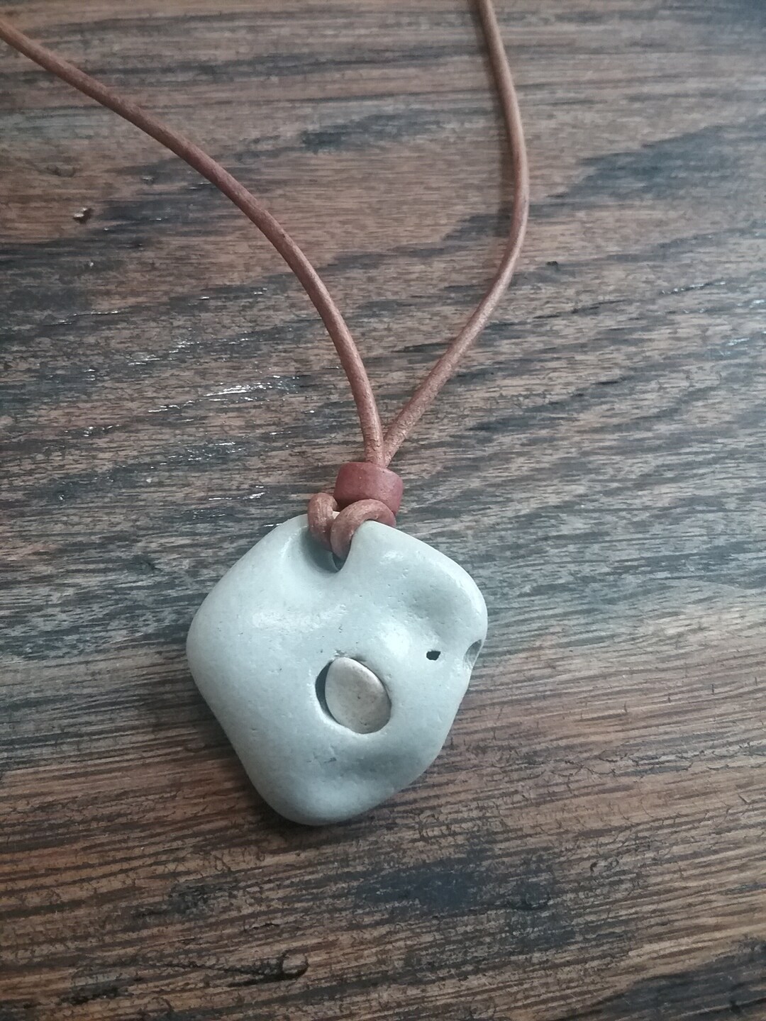 Holey Stone, Hag Stone, Lucky Stone, Beach Stone Necklace With Mixed ...