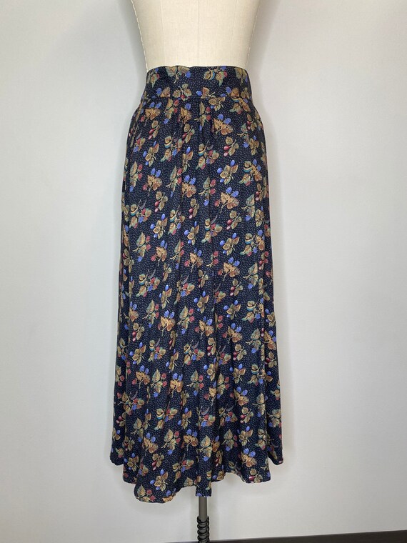 Raspberry & Blueberry A-Line Skirt - Gem