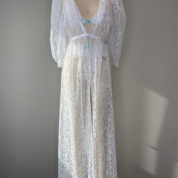 White Lace Robe - Etsy