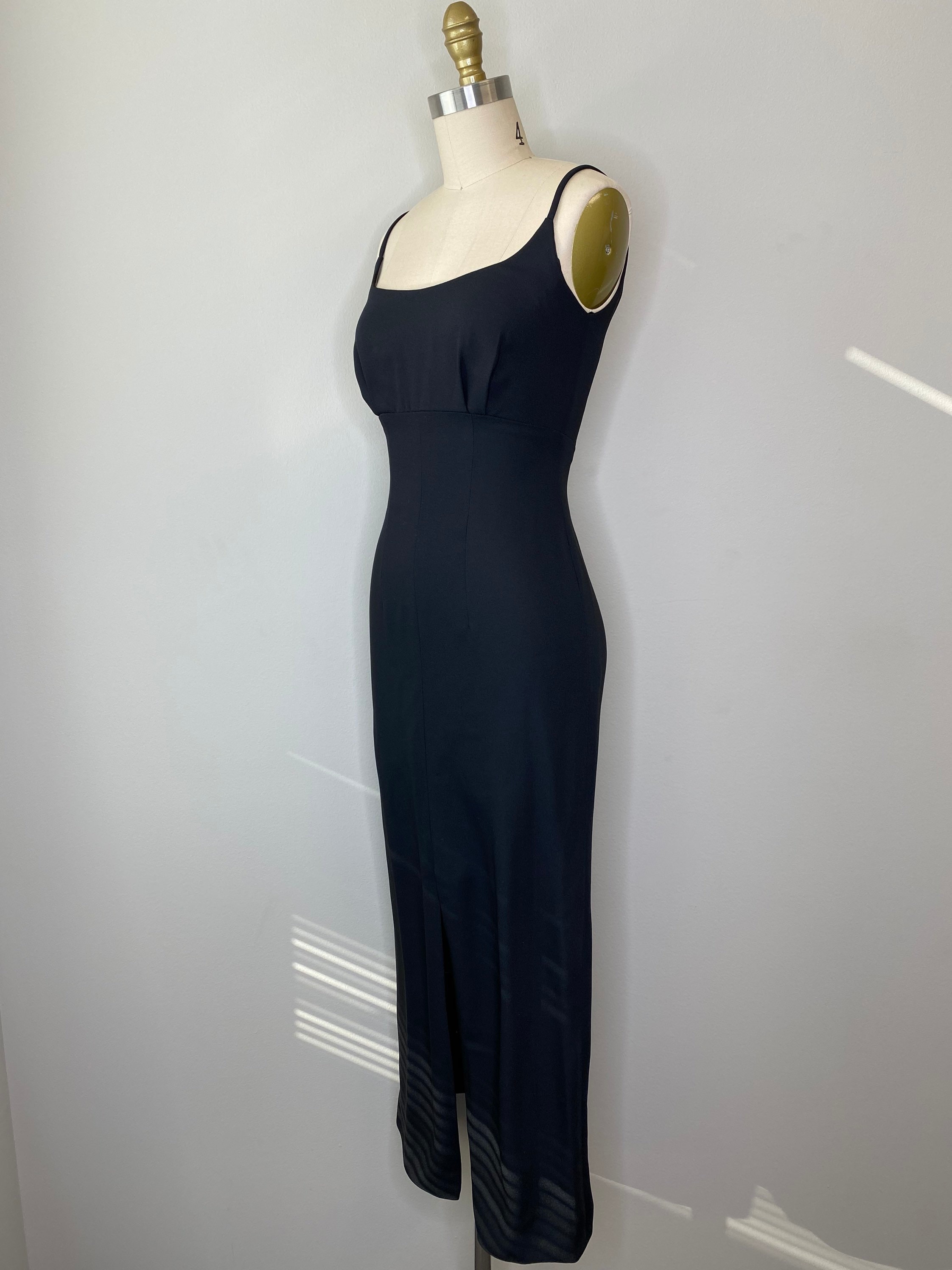 LBD With Slit in Front Midi - Etsy