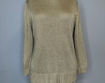 Metallic Turtleneck - Etsy