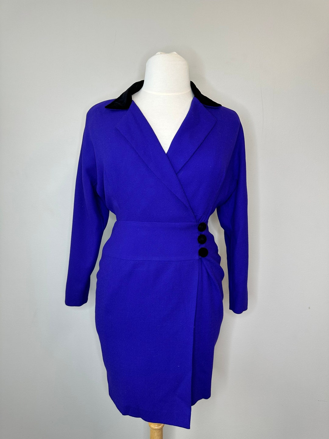 Jones New York Secretary Purple Fitted Dress - Etsy