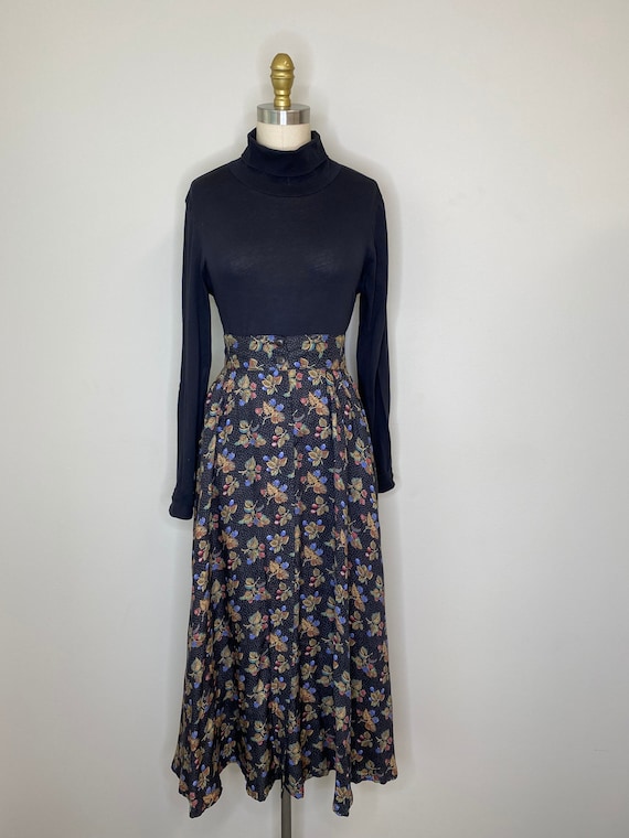 Raspberry & Blueberry A-Line Skirt - Gem