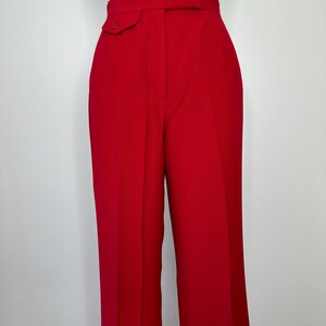 Lauren Ralph Lauren Red Wool Cuff Trousers - Etsy