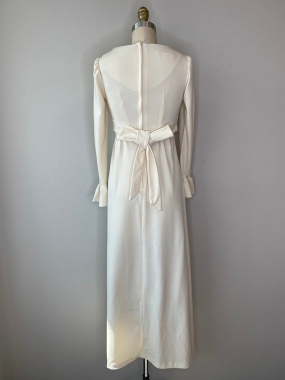 60s Cream Ruffle Maxi Dress - Gem