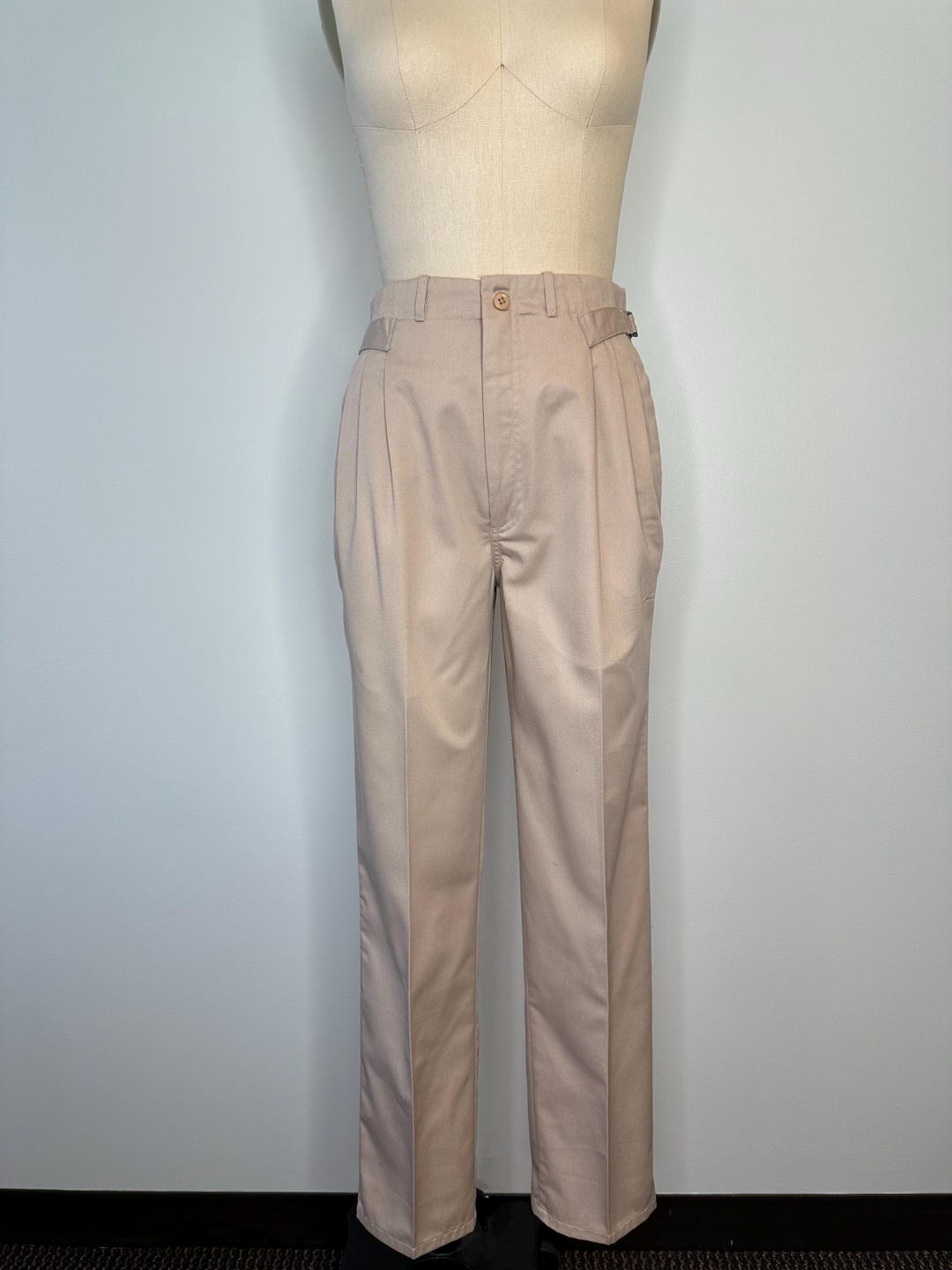 90s Hunt Club Tan Pleated Trousers - Etsy