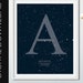 Memorial Star Map Sympathy Gift With Monogram, 20x16in, Loss of Father ...