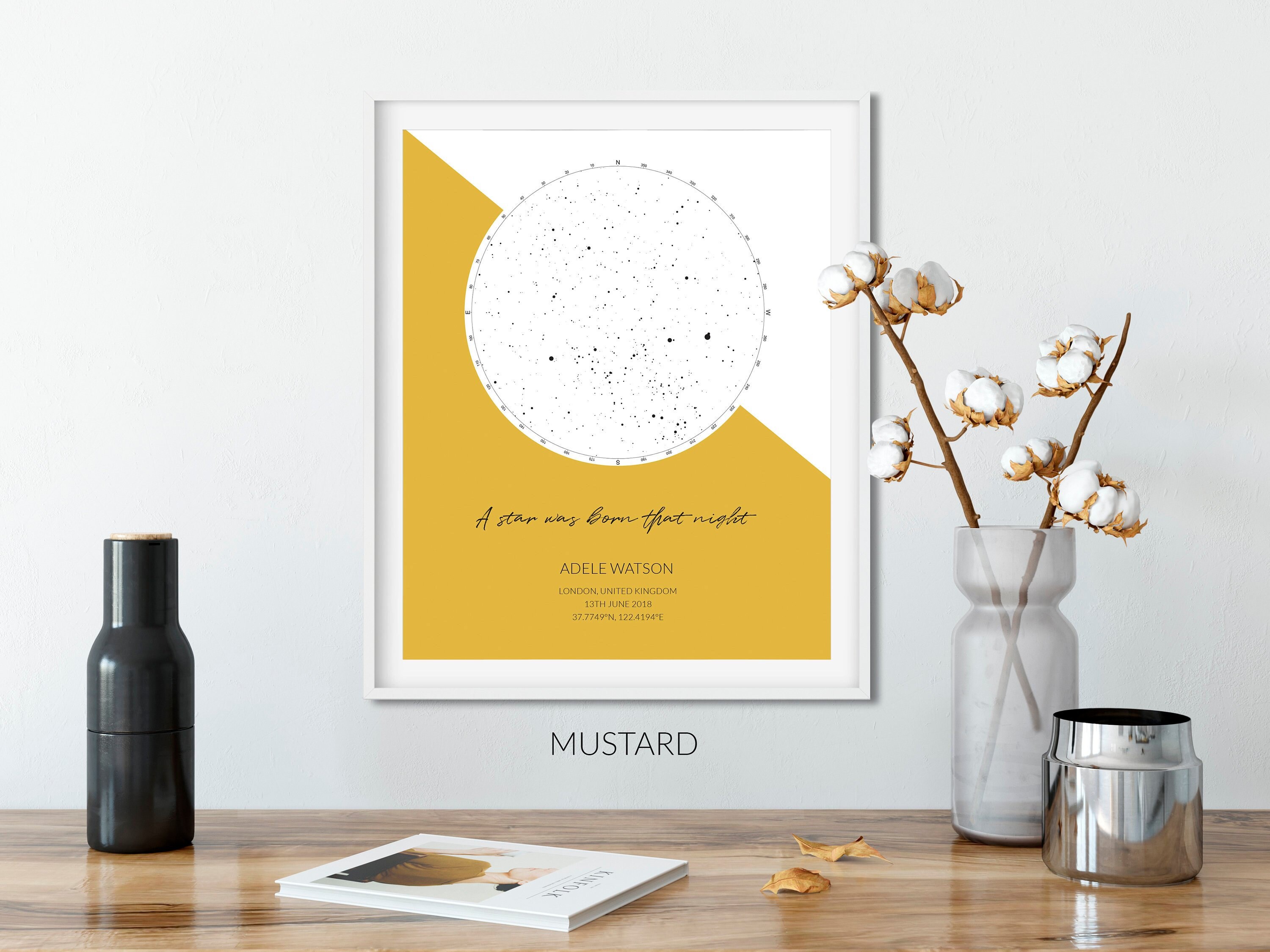 Custom Digital Star Map, 20x16in, Great Wedding, Anniversary or ...