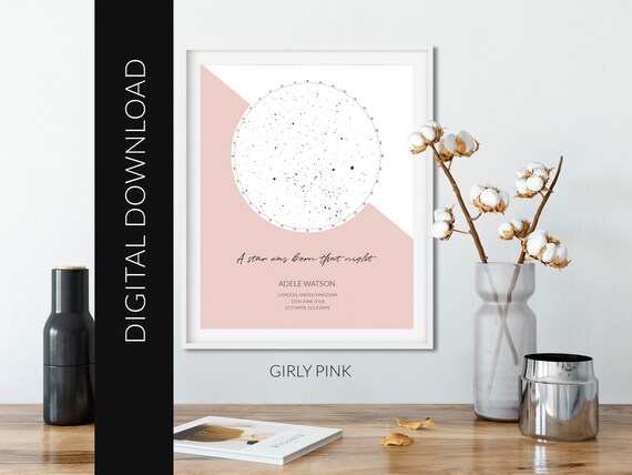 Custom Digital Star Map 20x16in Great Wedding Anniversary | Etsy