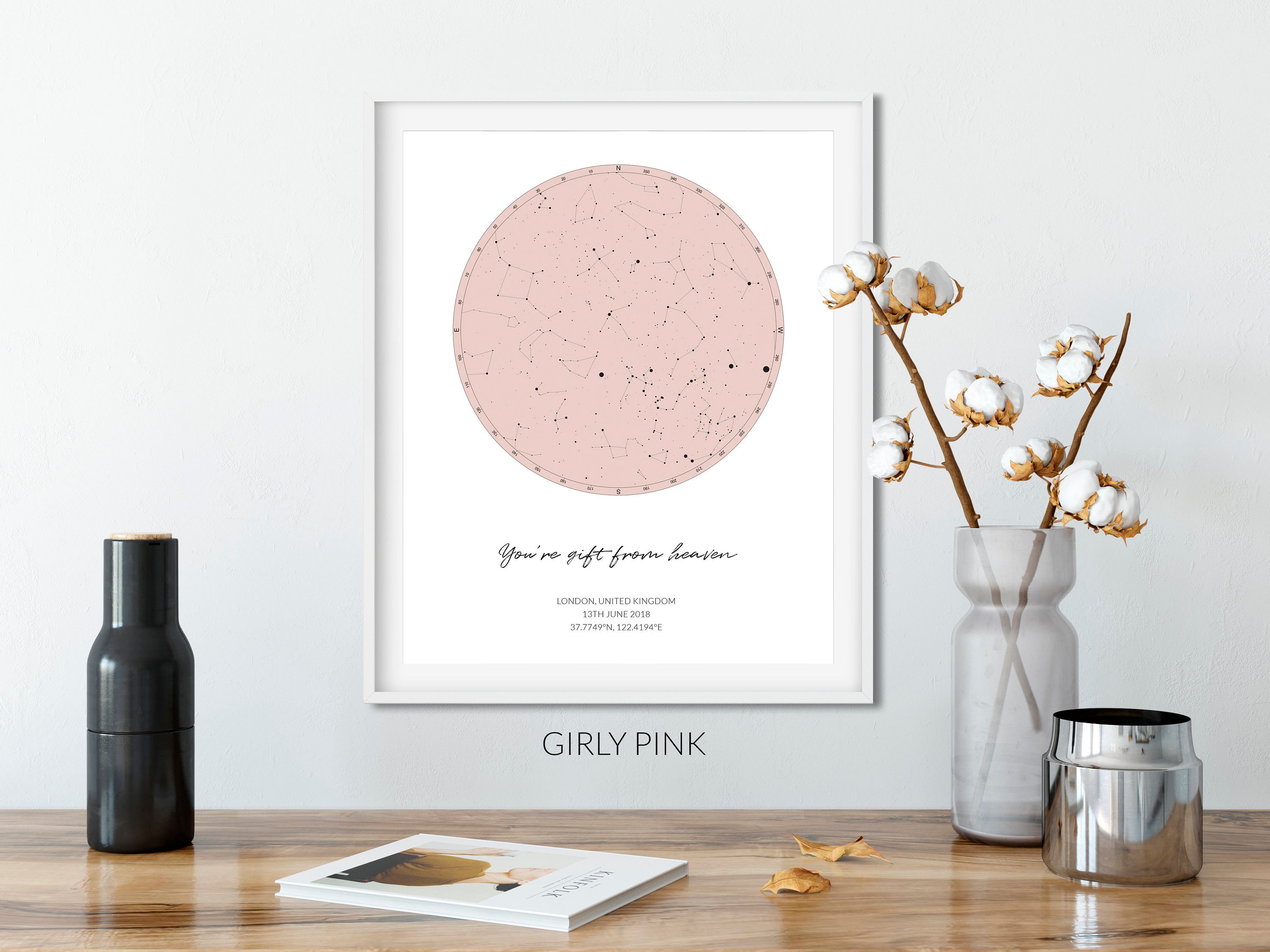 Custom Digital Star Map, 20x16in, Great Wedding, Anniversary or ...