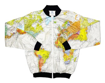 Tyvek World Map Jacket - Etsy