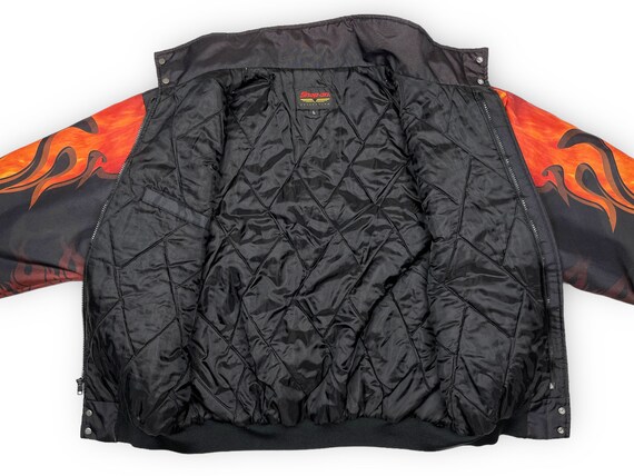 Vintage Snap-On Tools Racing Jacket 90s Bomber Flames… - Gem