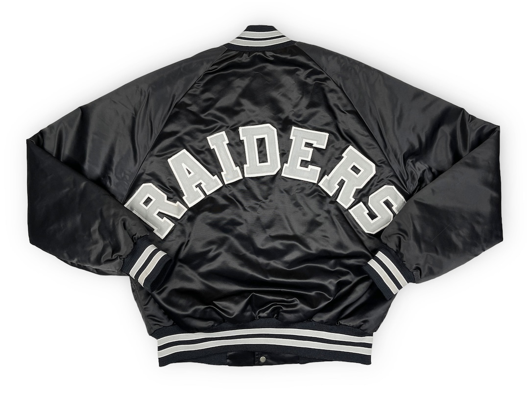 Vintage Oakland Raiders Jacket 90s Chalk Line Satin Bomber M R5 - Etsy
