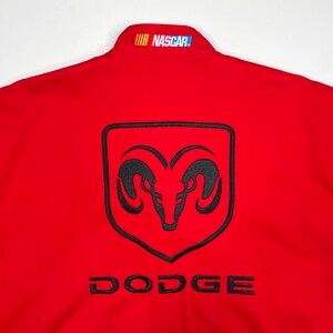 Vintage Dodge Racing Jacket 90s 00s NASCAR Bomber Motorsports Flames R2 ...