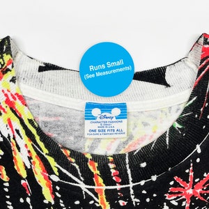 Vintage Walt Disney World Shirt 90s All Over Print Fireworks Disney ...
