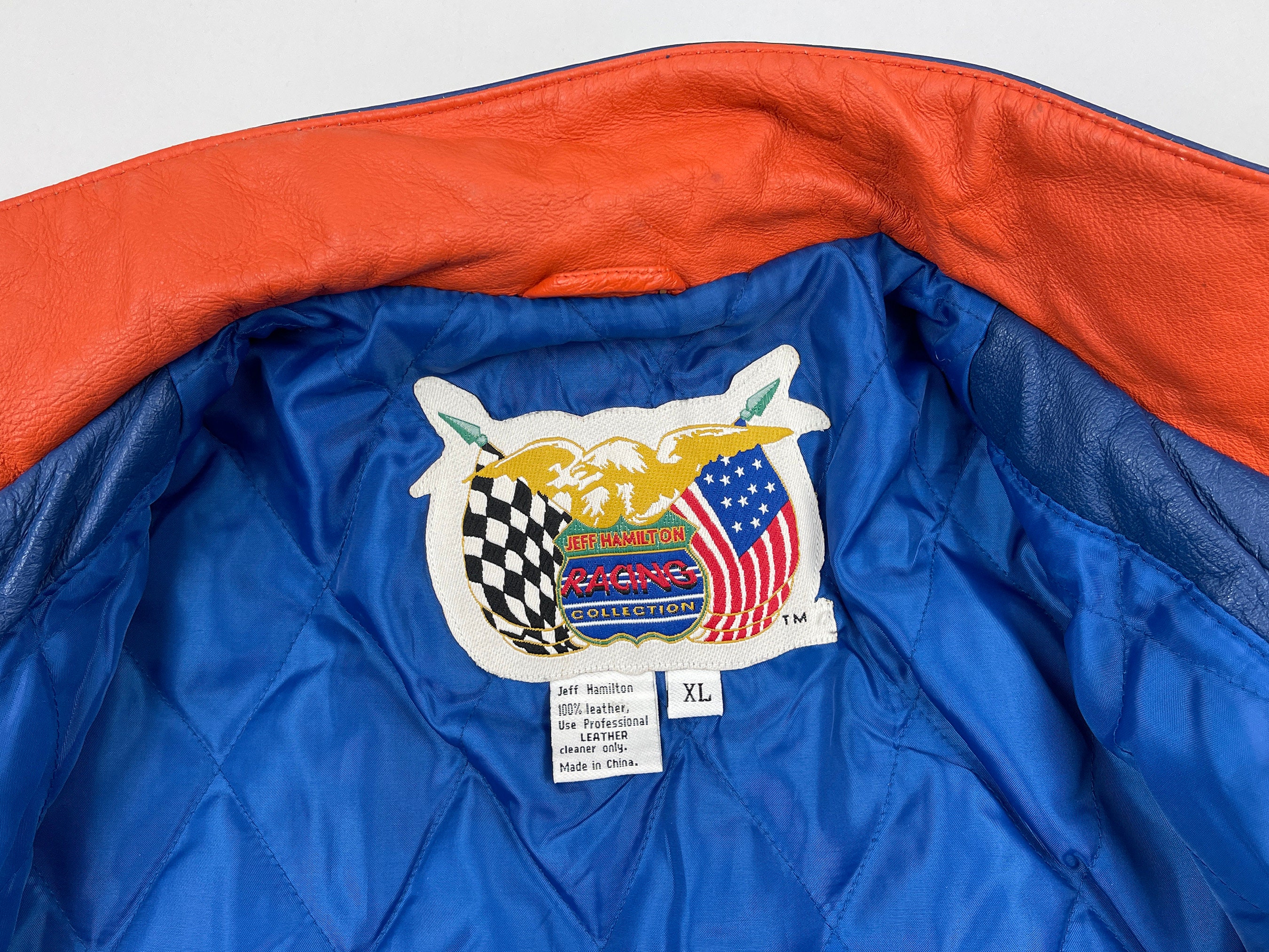 Vintage Tide Racing Team Leather Jacket 90s NASCAR Jeff | Etsy