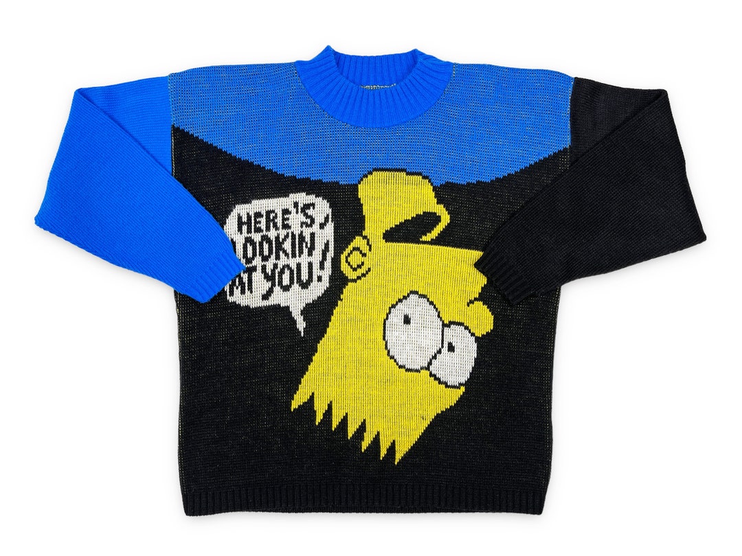 Vintage Bart Simpson Sweater 90s Acrylic the Simpsons G3 - Etsy
