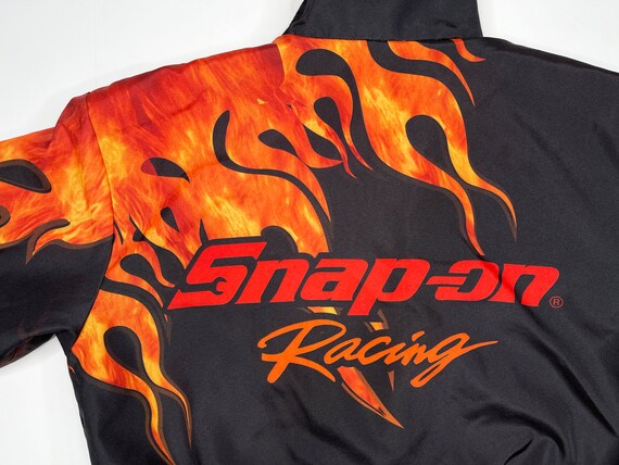 Vintage Snap-On Tools Racing Jacket 90s Bomber Flames… - Gem