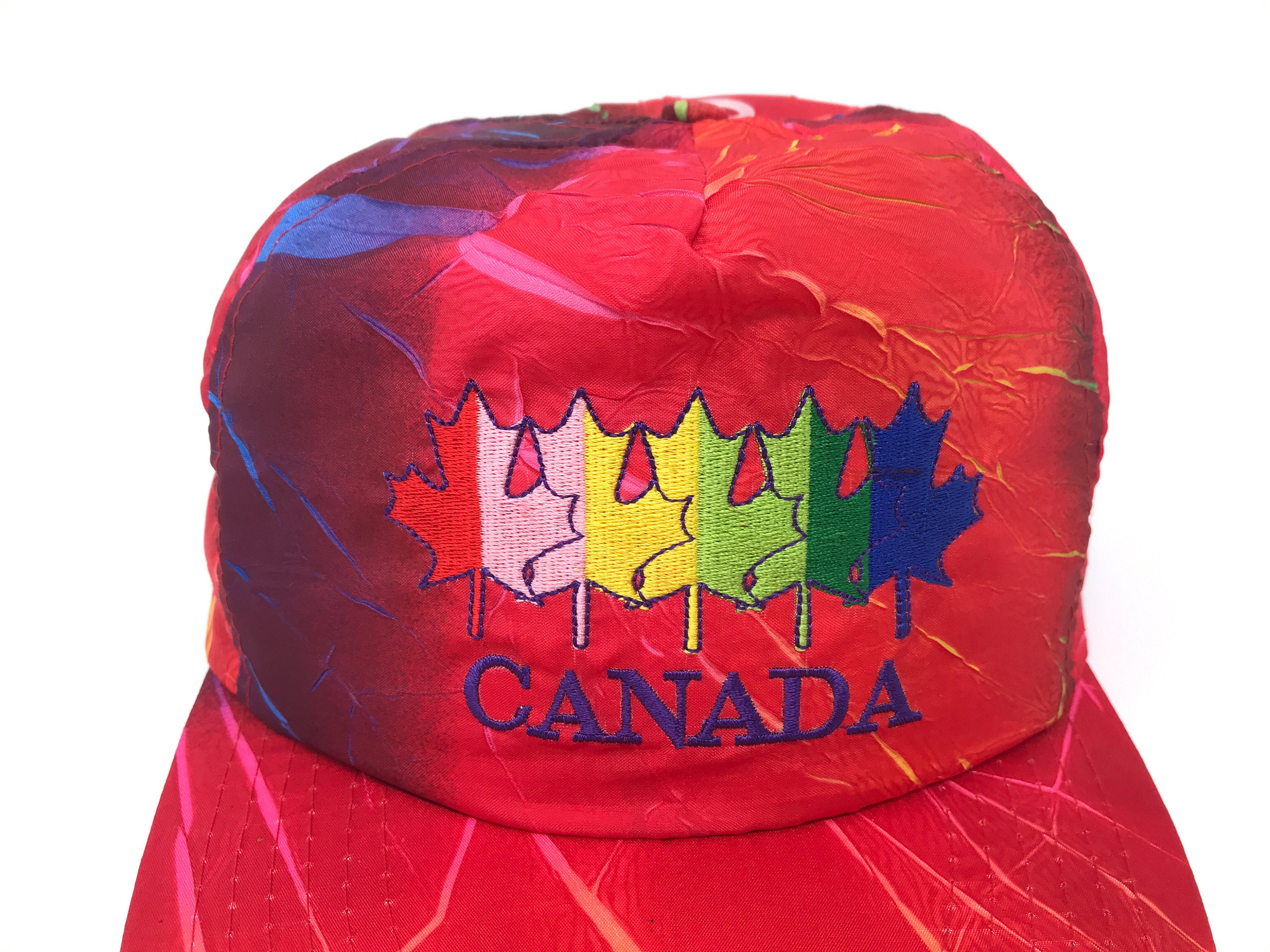 Vintage Canada Hat 90s Snapback Cap Maple Leafs Tie Dye | Etsy