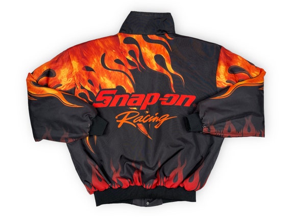 Vintage Snap-On Tools Racing Jacket 90s Bomber Flames… - Gem