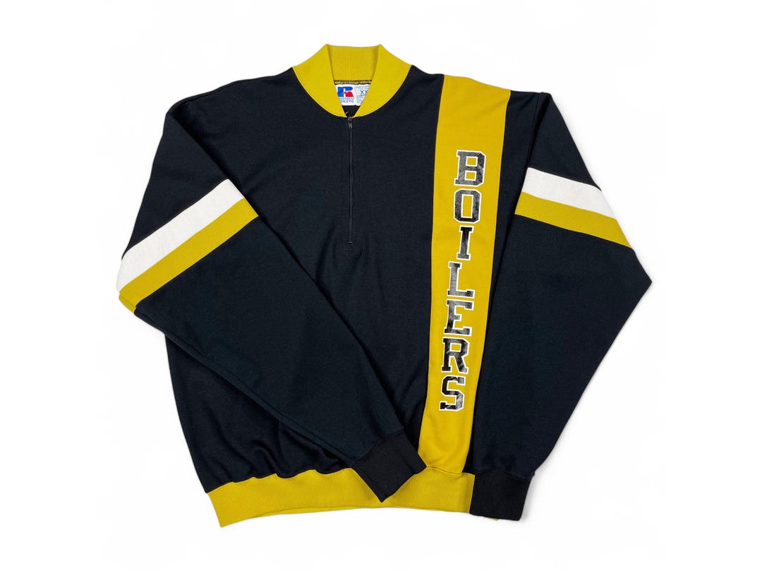 Vintage Purdue Jacket 80s 90s Boilers NCAA Warmup Boilermakers Russell ...