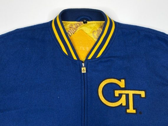 Vintage Georgia Tech Varsity Jacket 90s NCAA Leather … - Gem