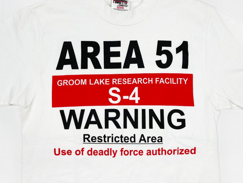 Vintage Area 51 Shirt 90s Aliens UFO Groom Lake Single Stitch - Etsy
