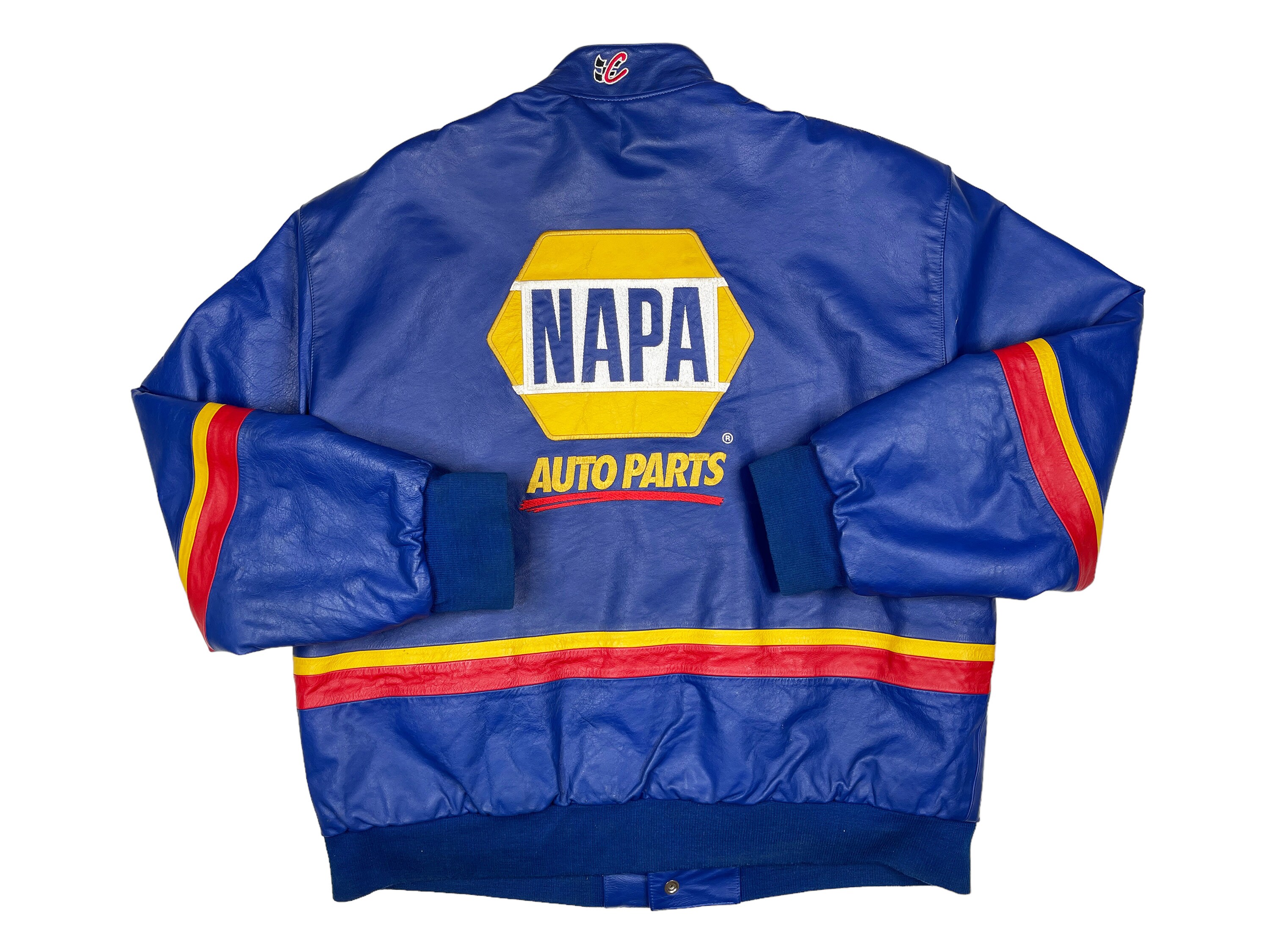 Vintage NAPA Auto Parts Jacket 90s Leather NASCAR Racing Ron - Etsy