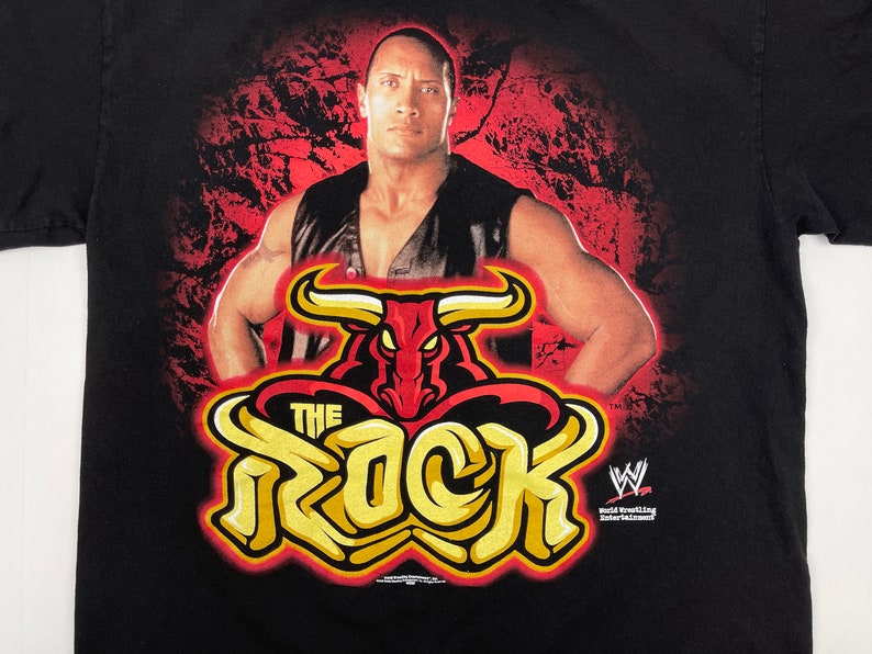 Vintage the Rock Shirt Wrestling WWE Dwayne Johnson V8 - Etsy