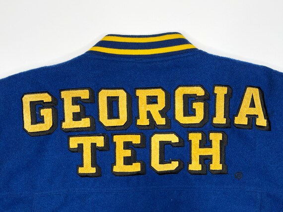 Vintage Georgia Tech Varsity Jacket 90s NCAA Leather … - Gem