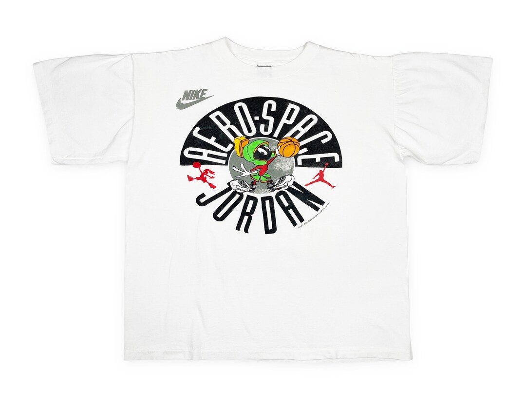 Vintage Aerospace Jordan Shirt 90s Nike Space Jam Looney Tunes Marvin ...