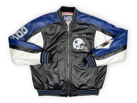Vintage Dallas Cowboys Leather Jacket 90s NFL G-III C… - Gem