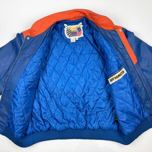 Vintage Tide Racing Team Leather Jacket 90s NASCAR Jeff | Etsy