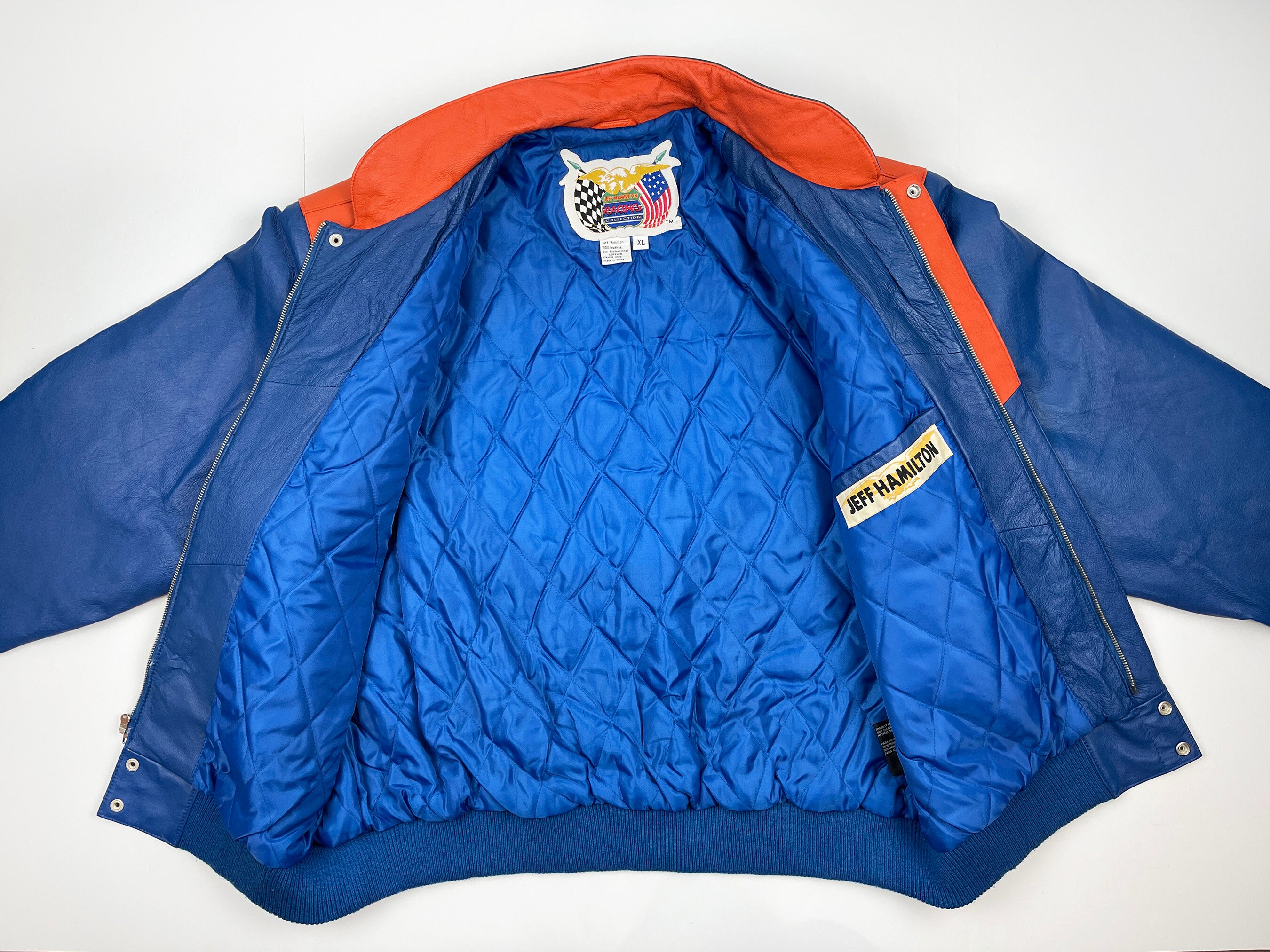 Vintage Tide Racing Team Leather Jacket 90s NASCAR Jeff | Etsy