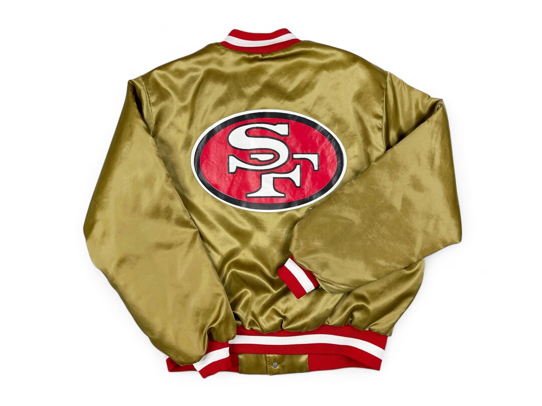 Vintage 49ers Jacket 80s 90s San Francisco Chalk Line Gold R5 - Etsy
