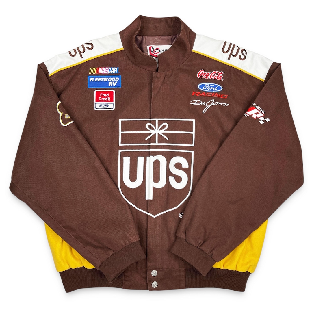 Vintage UPS Racing Jacket • Y2K NASCAR Dale Jarrett • Chase Authentics ...